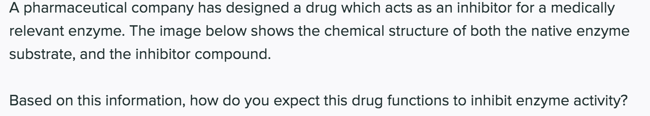 Solved native substrate inhibitor molecule NHH o -CI -F N H | Chegg.com
