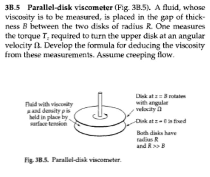 3B.5 Parallel-disk viscometer (Fig. 33.5). A fluid, | Chegg.com