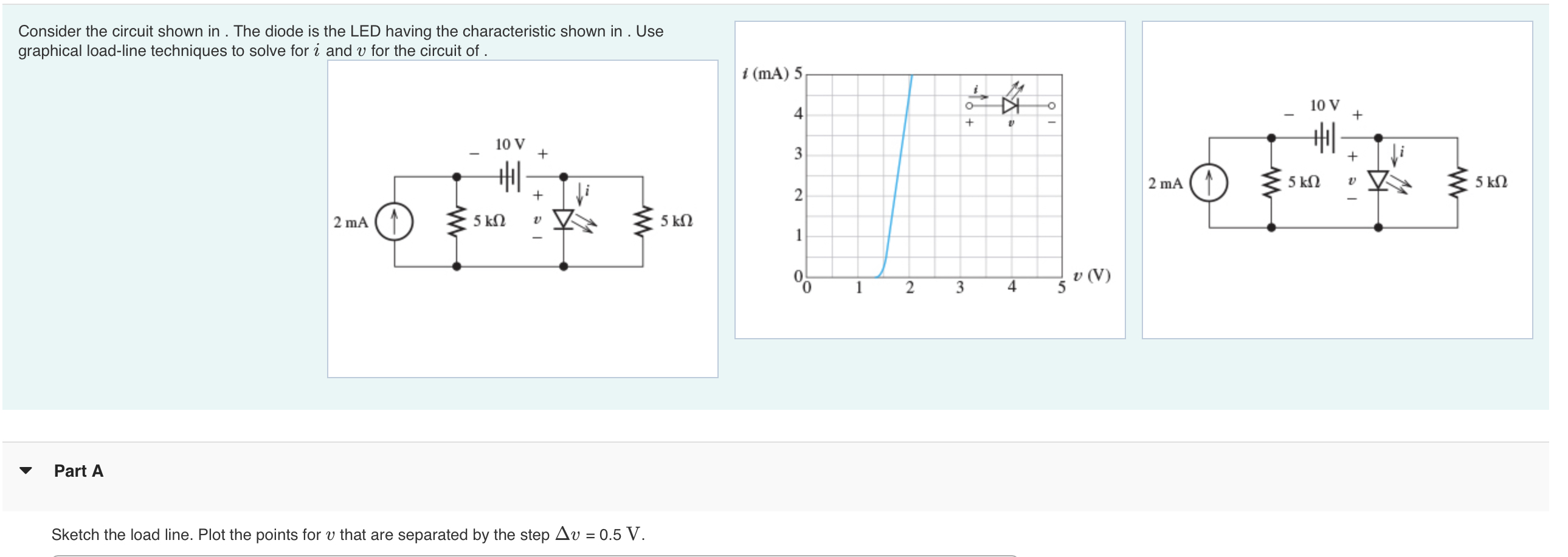 Solved Consider the circuit shown in. The diode is the LED | Chegg.com