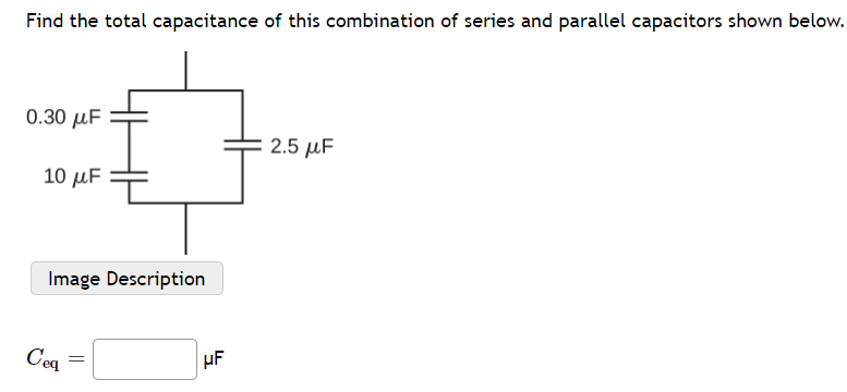 Solved Find the total capacitance of this combination of | Chegg.com