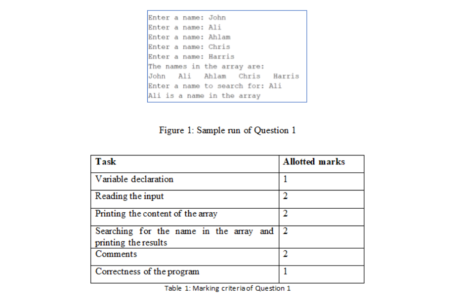 Solved Question 1 10 Marks Write A Java Program That 5929