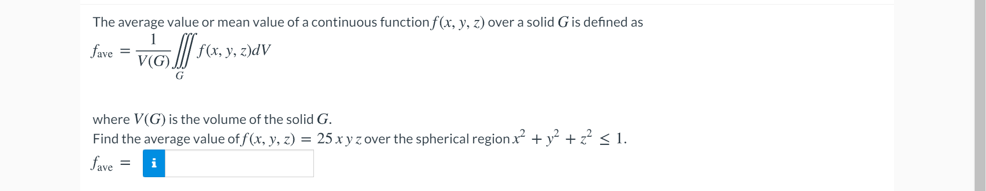 Solved The average or mean value of a continuous function | Chegg.com