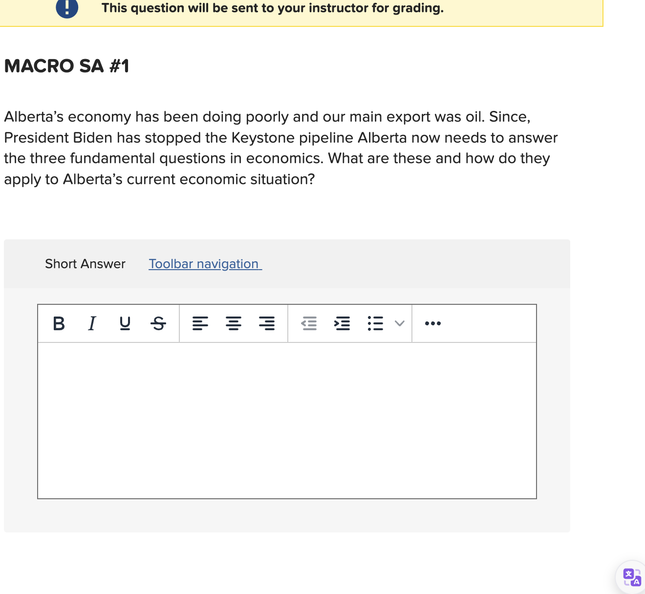 Solved MACRO SA #1Alberta's economy has been doing poorly | Chegg.com