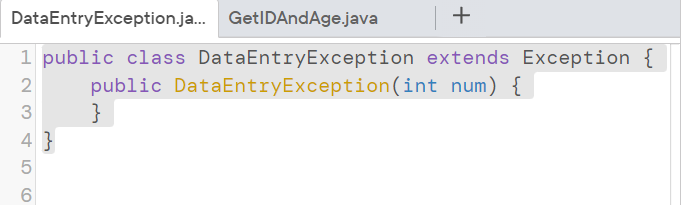 Solved Create a DataEntryException class whose getMessage() | Chegg.com Solved Create a DataEntryException class whose getMessage() | Chegg.com