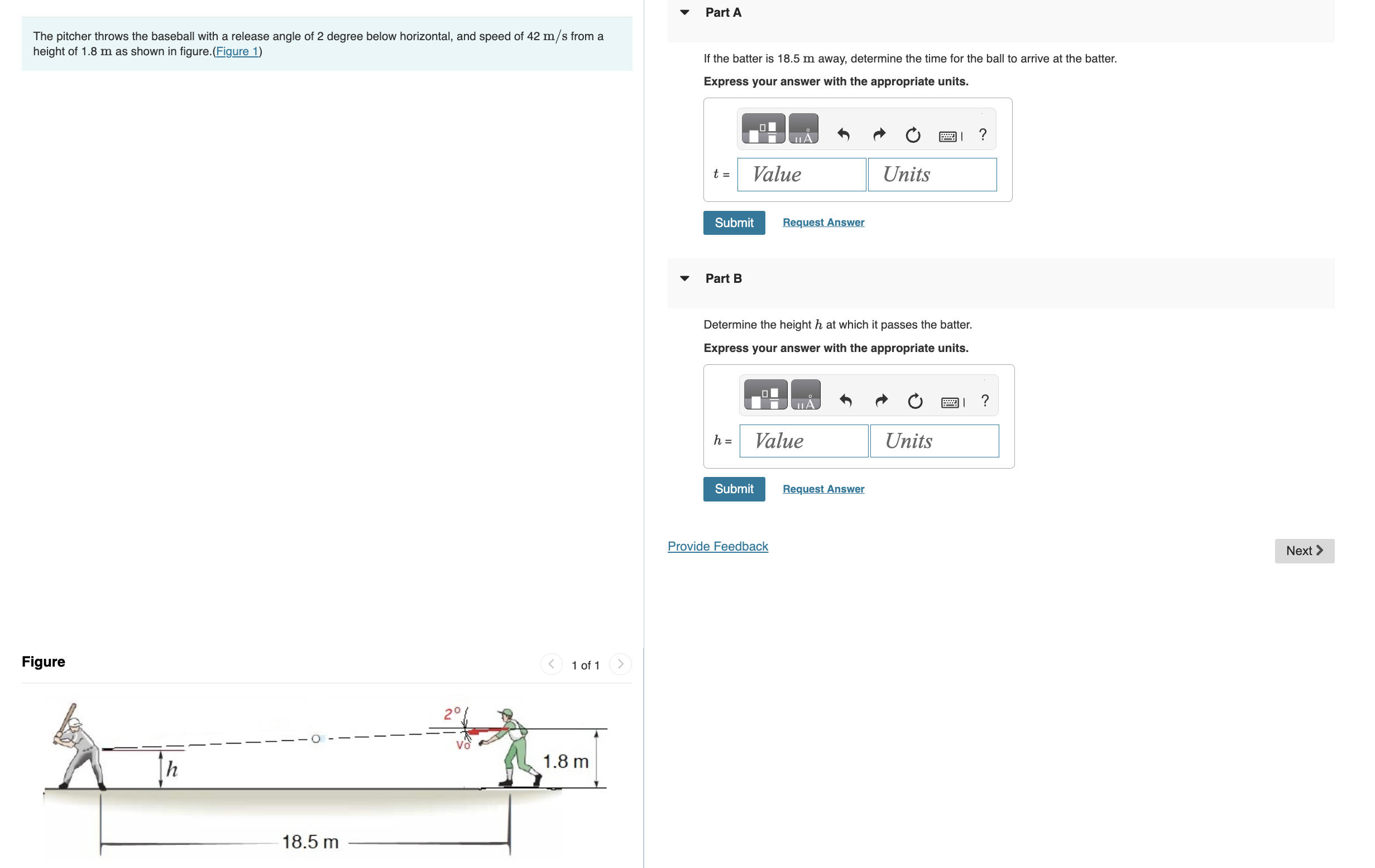 Solved Dynamics HW 1 ﻿Q6The pitcher throws the baseball with | Chegg.com