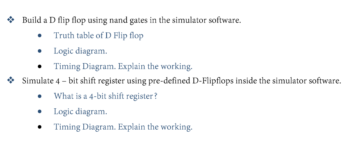 Solved Build a D flip flop using nand gates in the simulator | Chegg.com