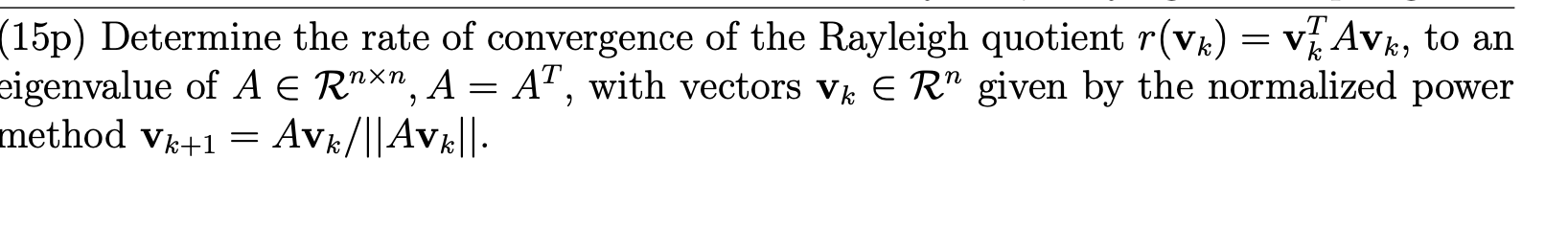 Solved Determine the rate of convergence of the | Chegg.com