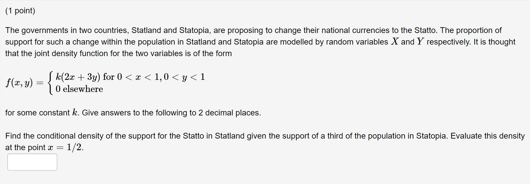 Solved The governments in two countries, Statland and | Chegg.com