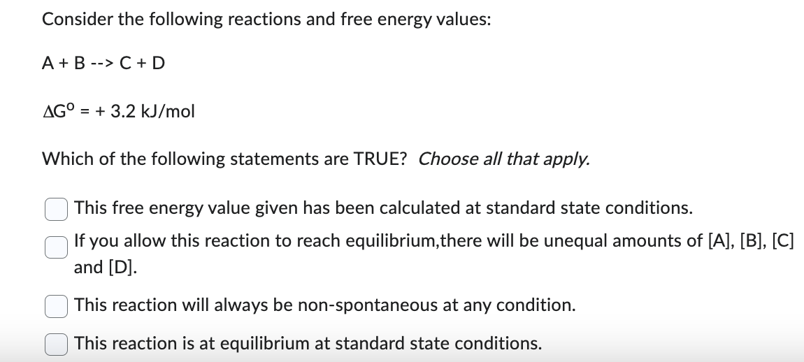 Solved DG=DGo+R∗ T∗ln([Prd1]∗[Prd2]/[Rct1]∗[Rct2]) Consider | Chegg.com