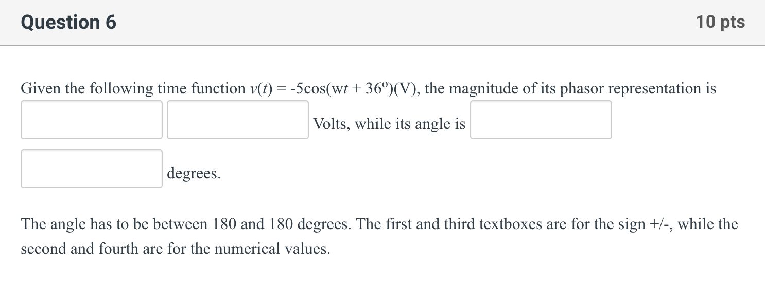Solved Question 6 10 pts Given the following time function | Chegg.com