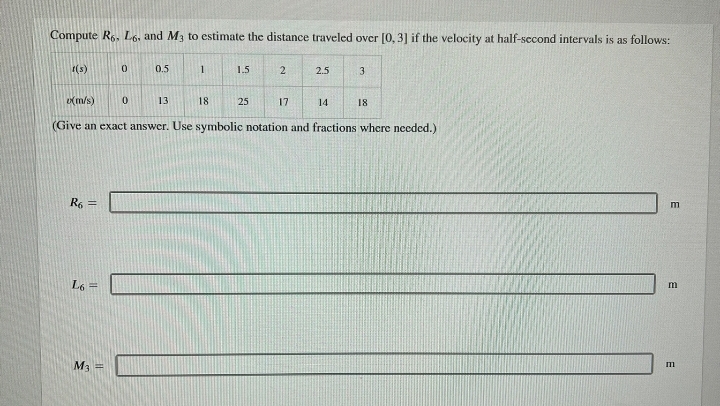 Solved Compute R6,L6, and M3 to estimate the distance | Chegg.com
