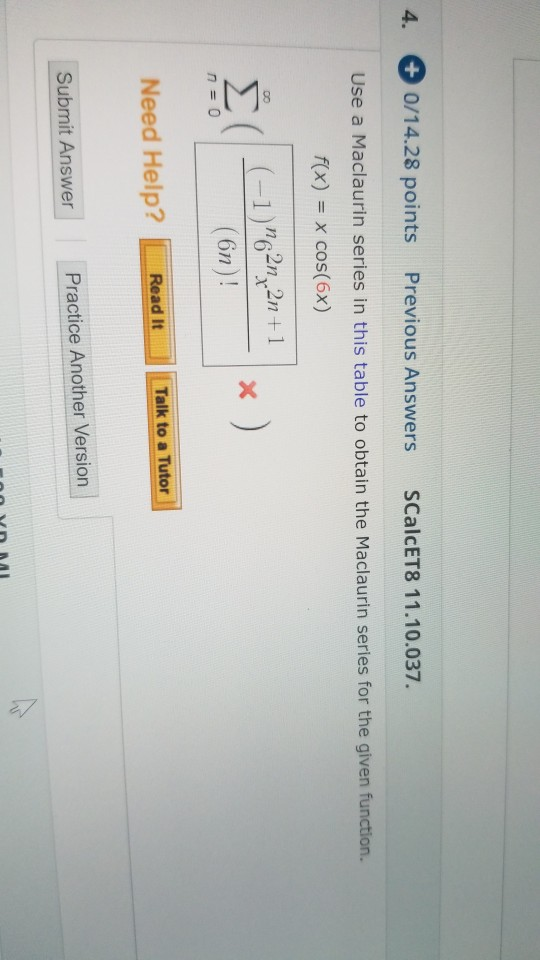 Solved 4. 0/14.28 points Previous Answers SCalcET8 | Chegg.com