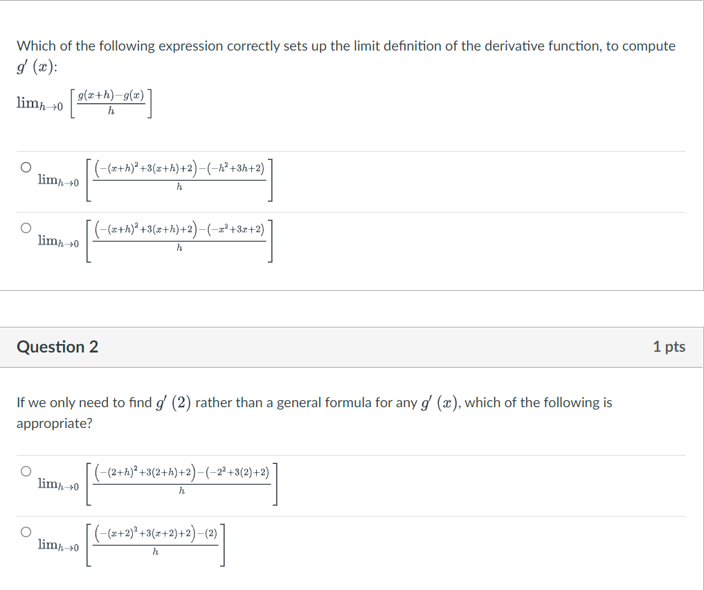 Solved y=g(x)=−x2+3x+2Which of the following expression | Chegg.com