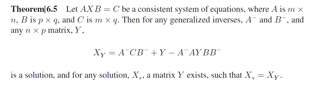 Solved Theorem|6.5 Let AX B = C be a consistent system of | Chegg.com