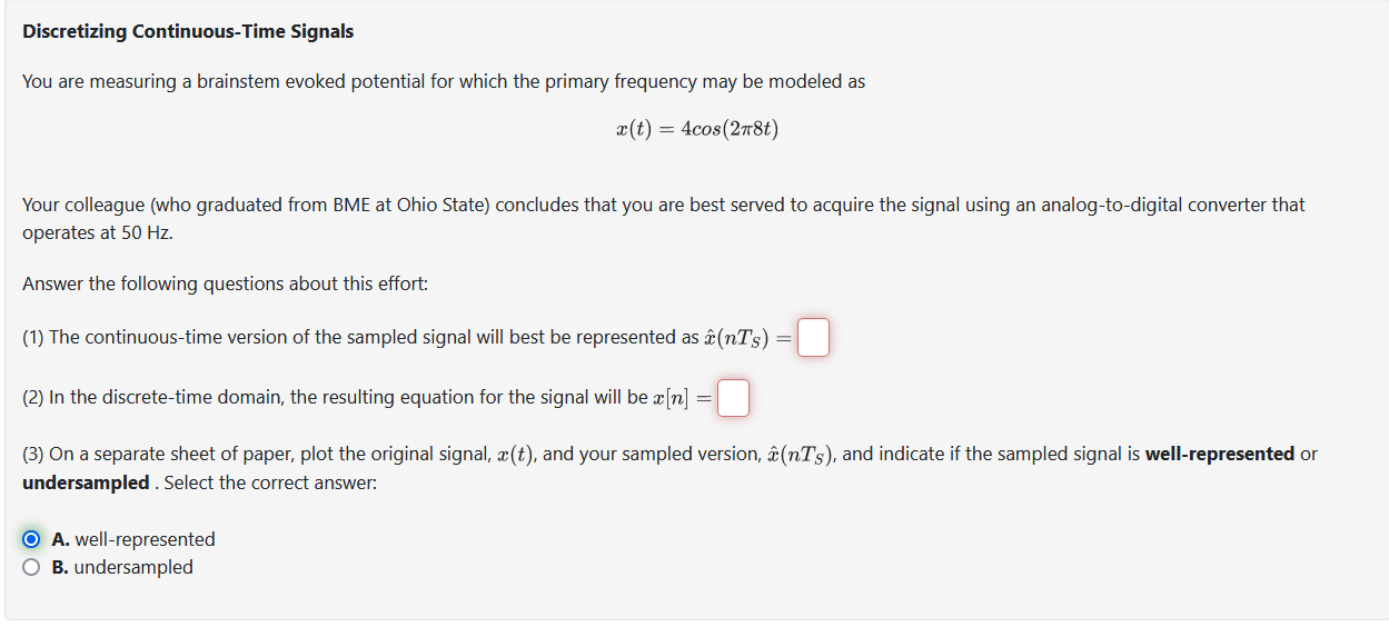 Solved Discrete Time Interval and Time Domain Question. Only | Chegg.com