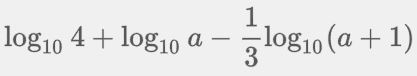 Solved Express as a single logarithm. | Chegg.com