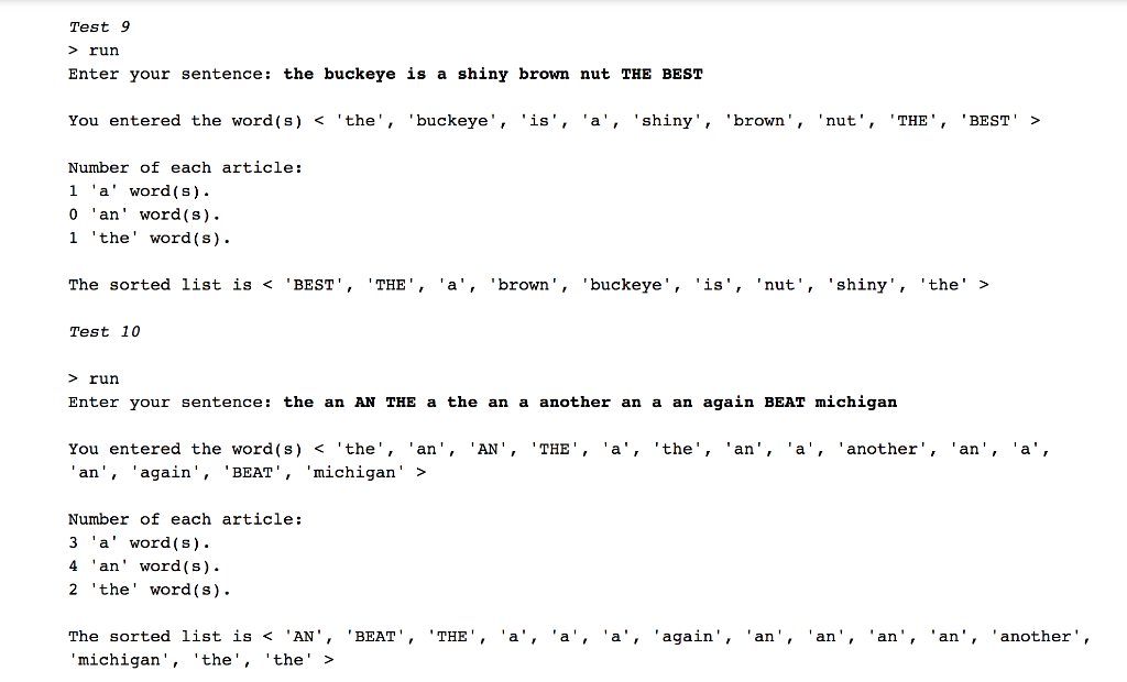 Solved Programming Assignment Write a program that will | Chegg.com