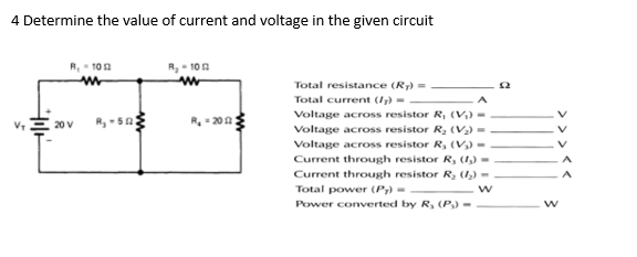 Solved 4 Determine the value of current and voltage in the | Chegg.com
