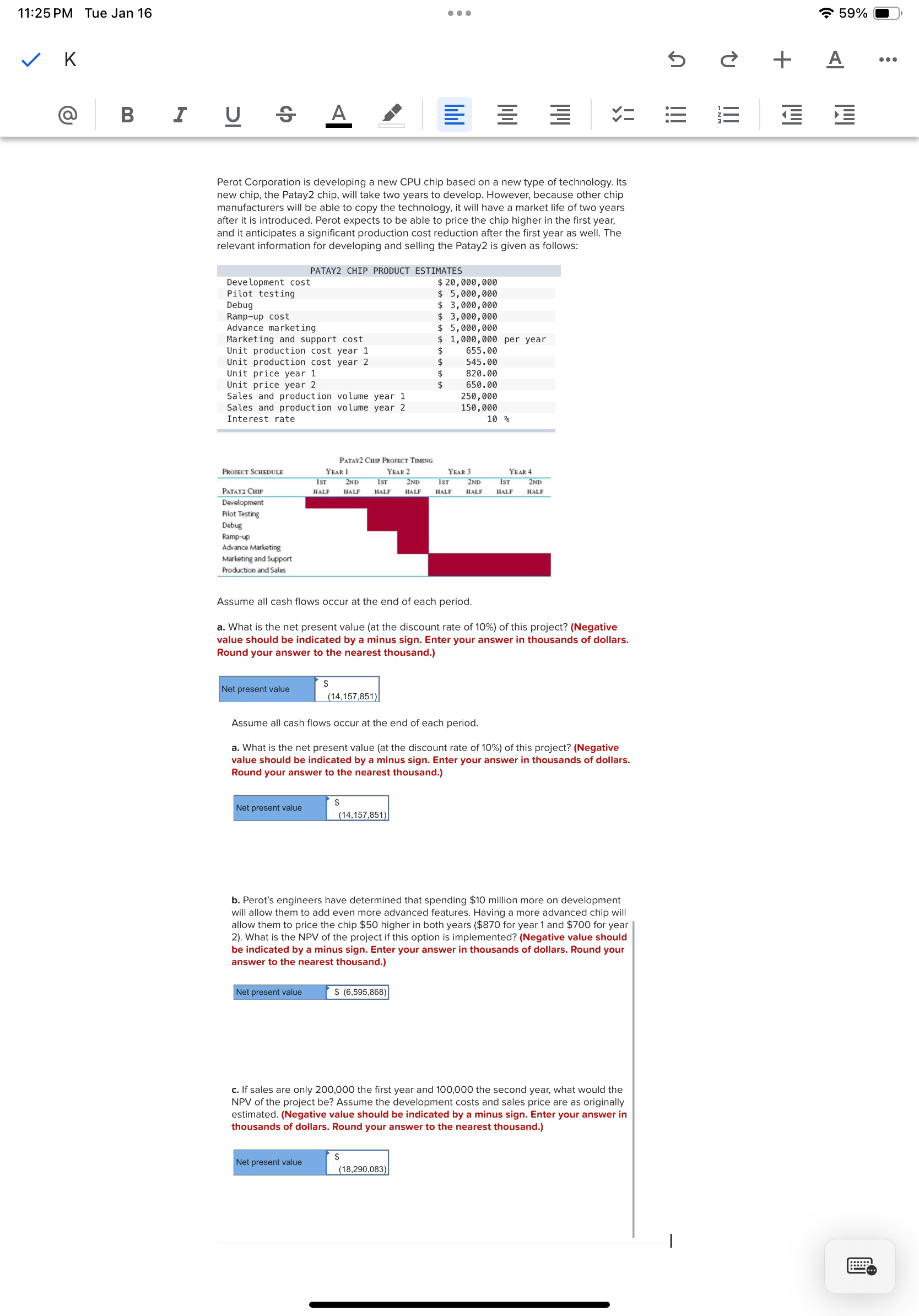 Solved Perot Corporation is developing a new CPU chip based | Chegg.com
