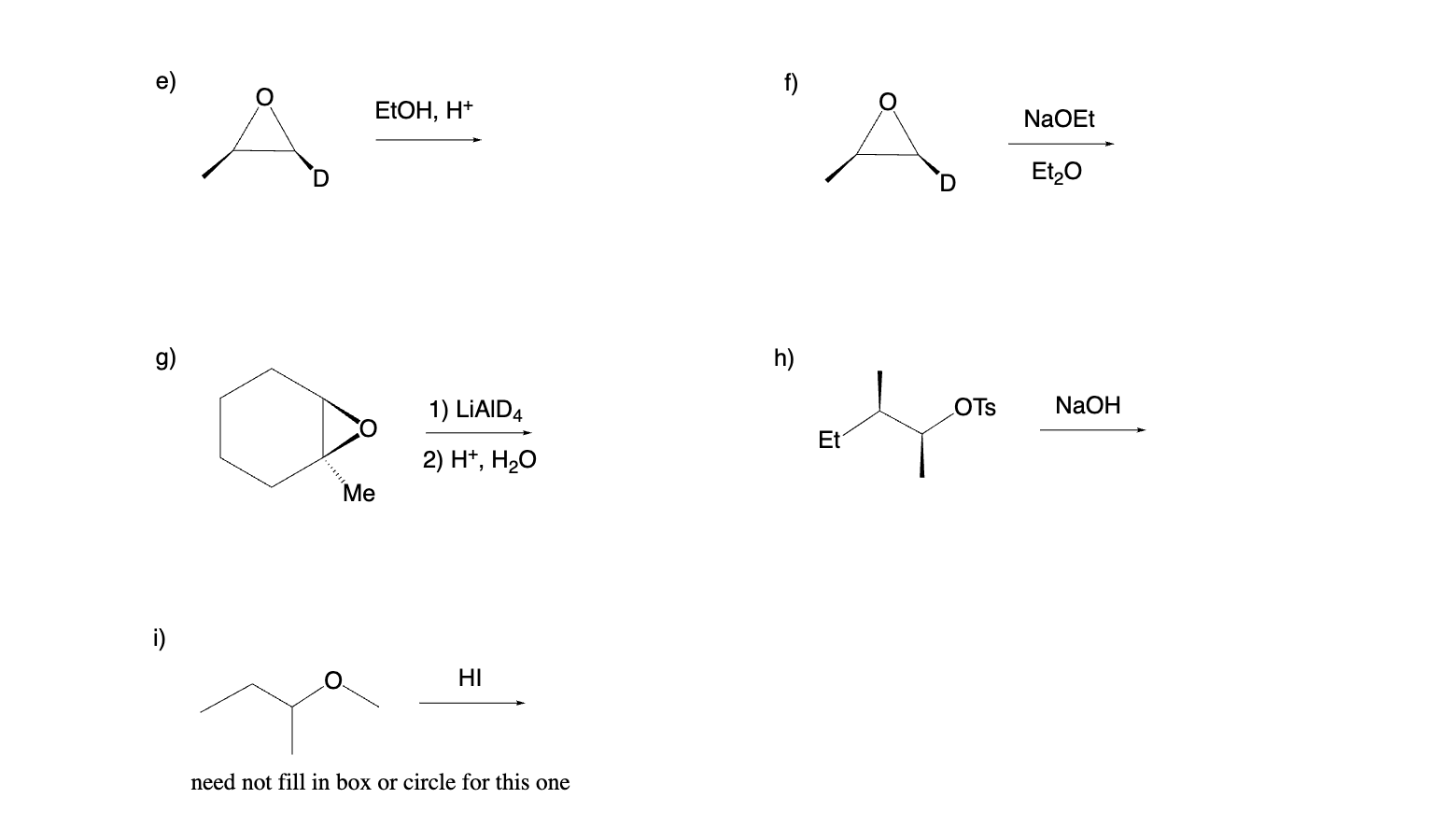 Solved please help me ﻿with these by ﻿drawing the mechanism | Chegg.com