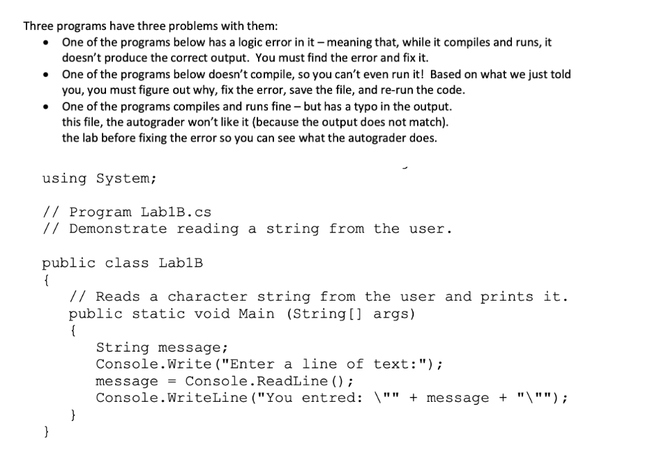 Solved could i see what this is supposed to look like in C#? | Chegg.com