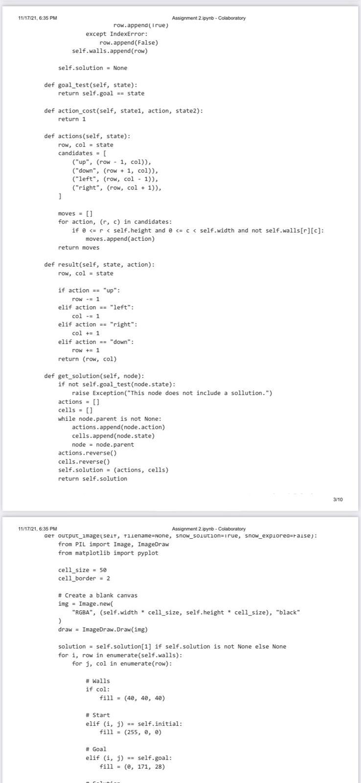 Solved Python Maze Problem Iterative Deepening 