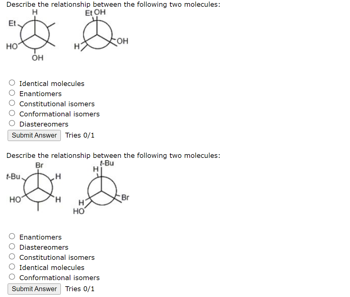 Solved Identical molecules Enantiomers Constitutional | Chegg.com
