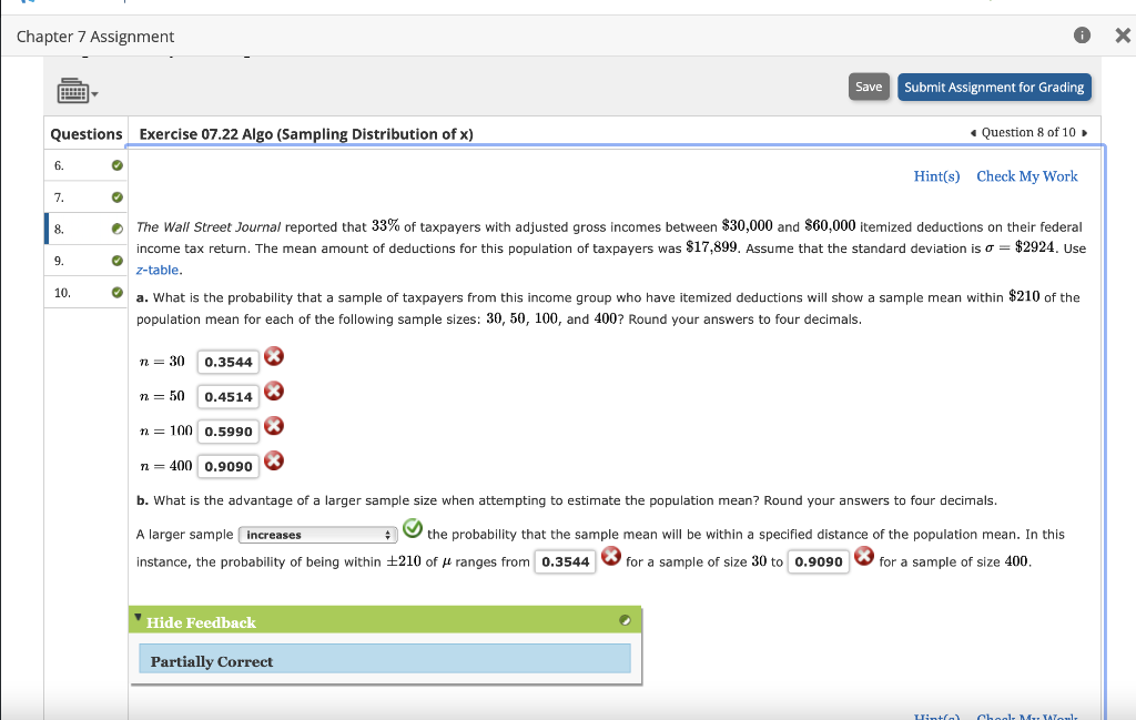 Solved Chapter 7 Assignment Save Submit Assignment for | Chegg.com