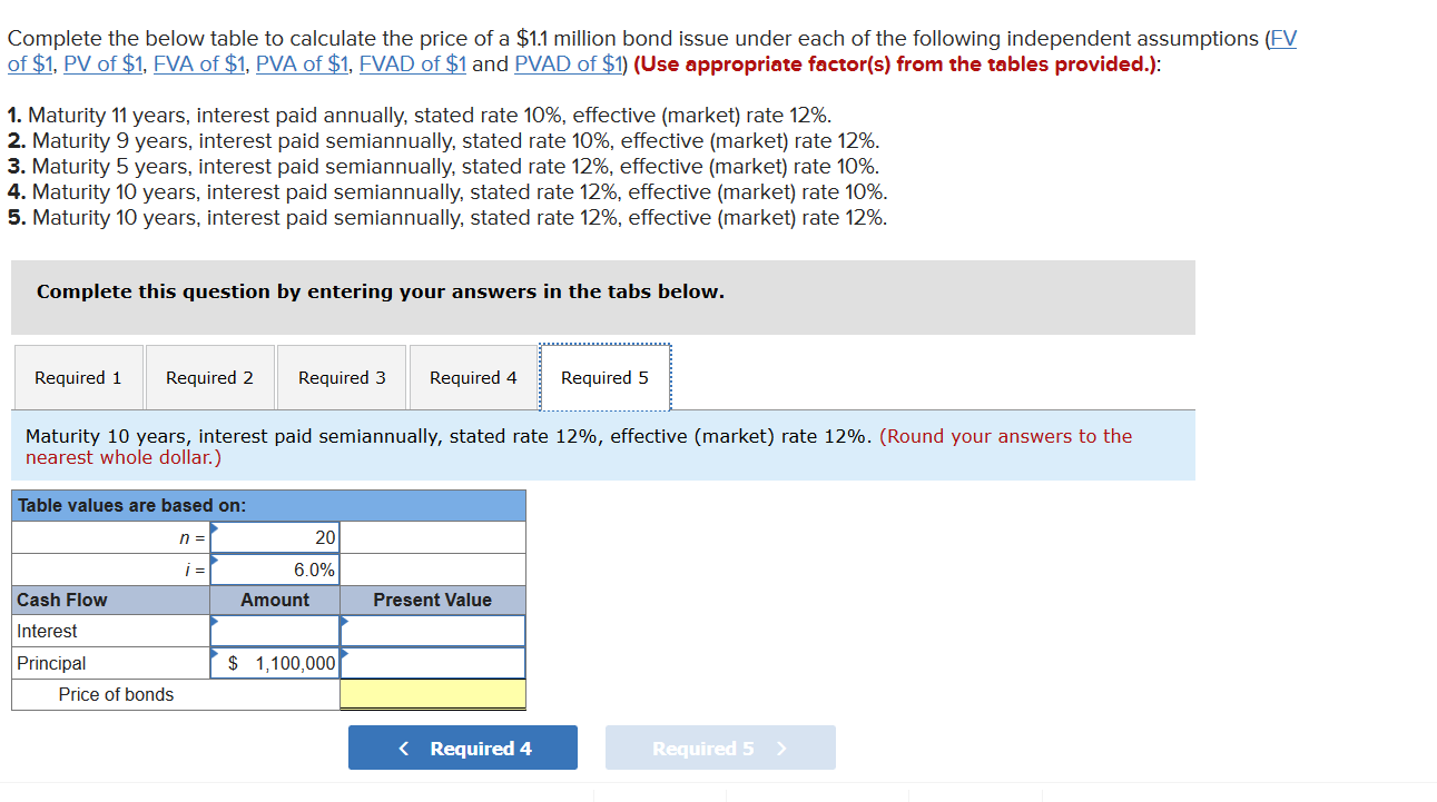 Solved Complete the below table to calculate the price of a | Chegg.com