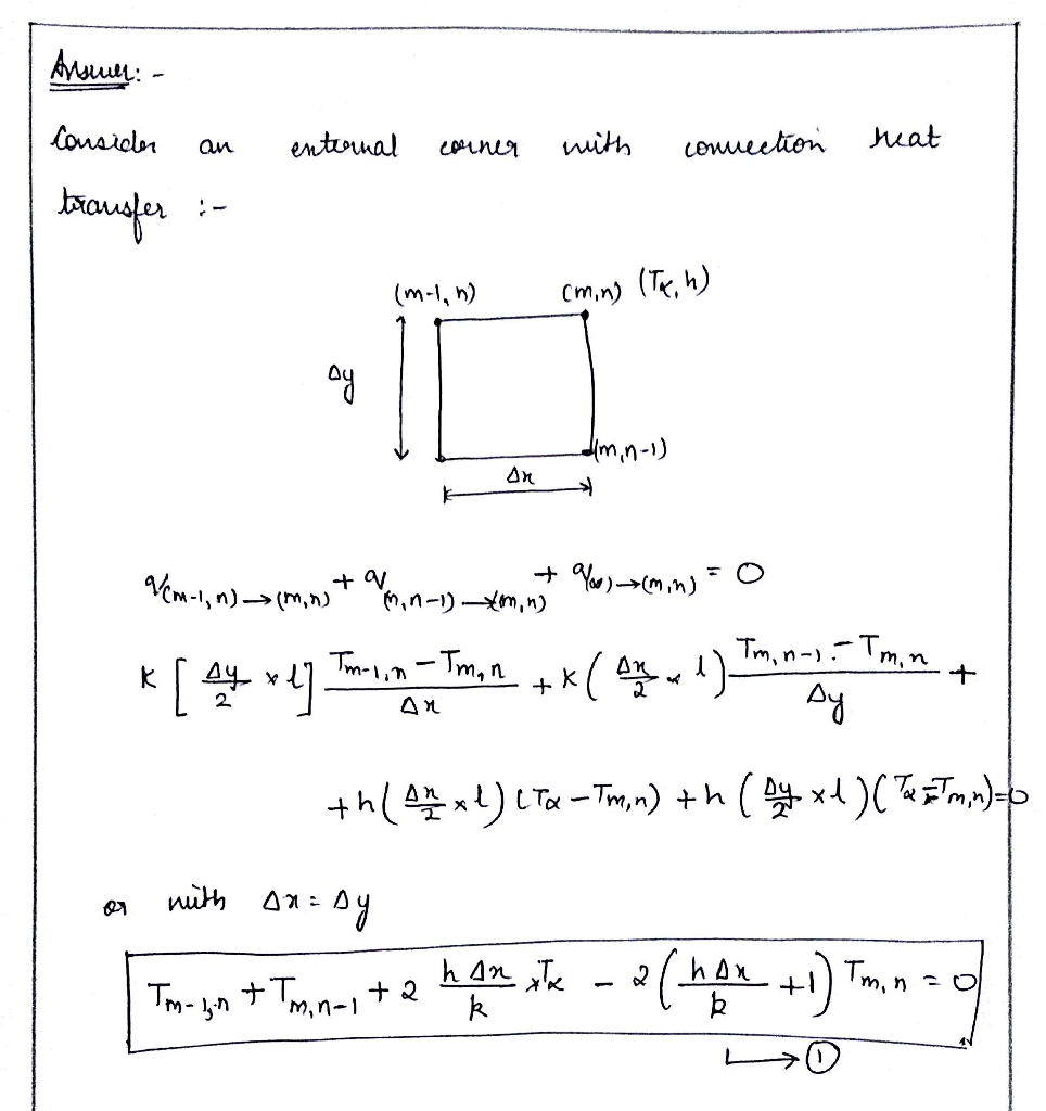 Solved 3 Develop Finite Difference Equation For An External