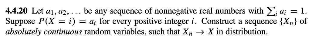 Solved 4.4.20 Let a1,a2,… be any sequence of nonnegative | Chegg.com
