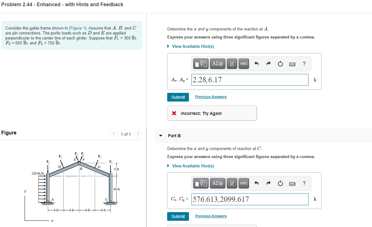 Solved Problem 2.44 - Enhanced - with Hints and Feedback | Chegg.com