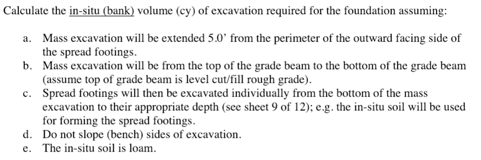 Calculate the in-situ (bank) volume (cy) of | Chegg.com