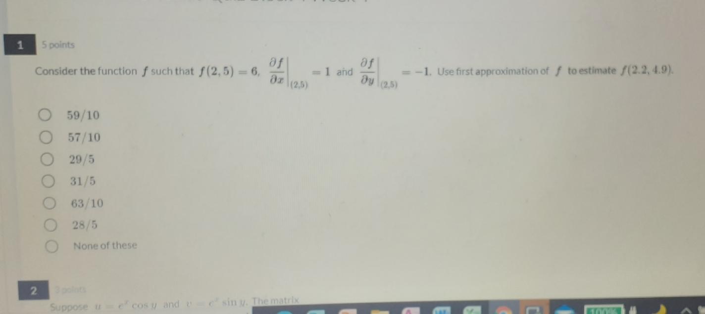 Solved 1 5 points af af Consider the function f such that | Chegg.com
