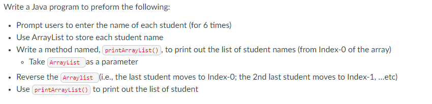 Solved Write a Java program to preform the following: - | Chegg.com