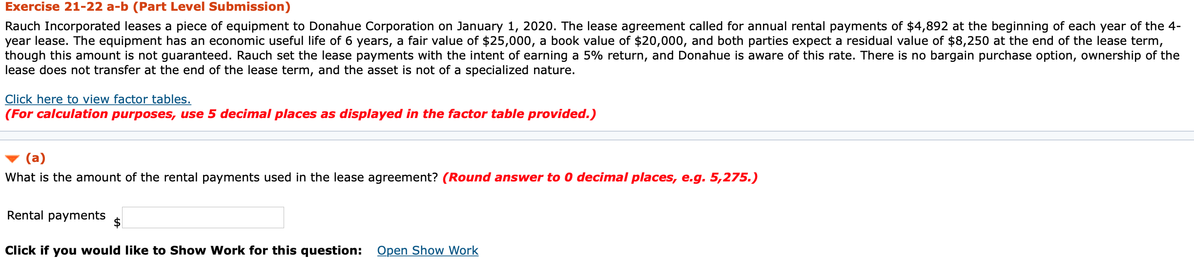 Solved Exercise 21-22 a-b (Part Level Submission) Rauch | Chegg.com