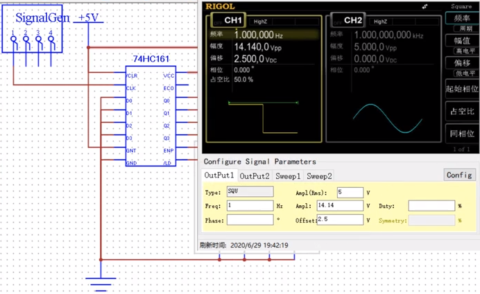 signalGen +5V 74HC161 JCLR, CLK vCc ECO 00 01 02 03 | Chegg.com