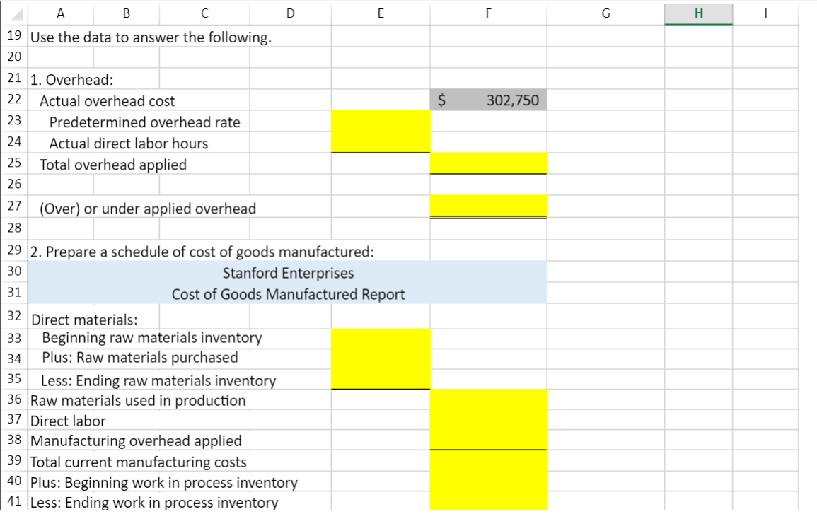 Solved 1. Calculate and dispose of overapplied or | Chegg.com