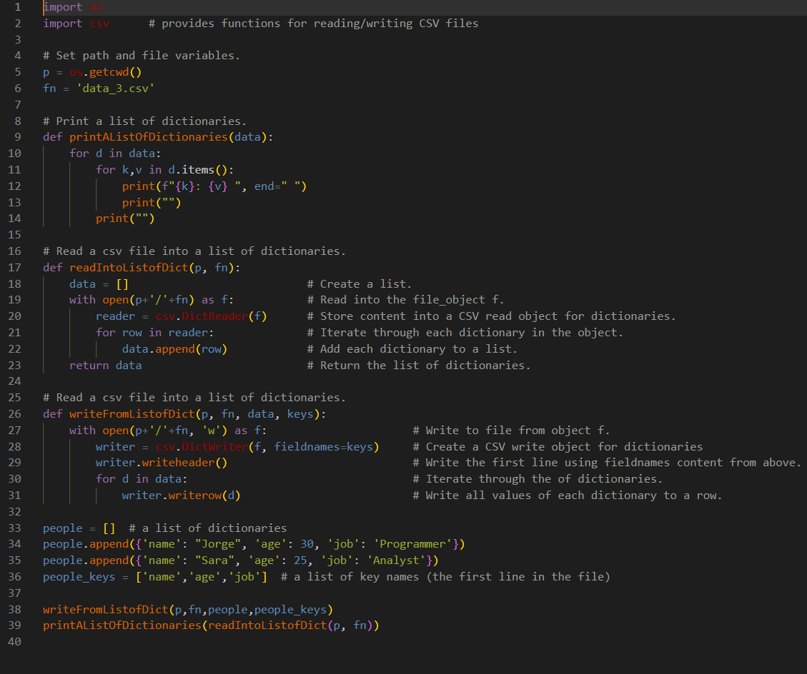 Solved Files and Exception In Python a) Create a list of | Chegg.com