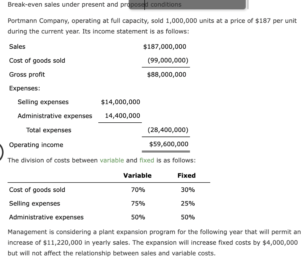 Solved Portmann Company, operating at full capacity, sold | Chegg.com