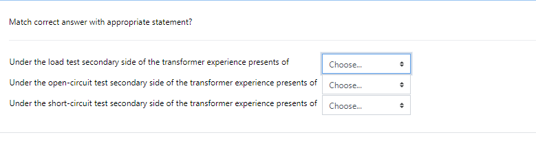 Solved Match correct answer with appropriate statement? | Chegg.com