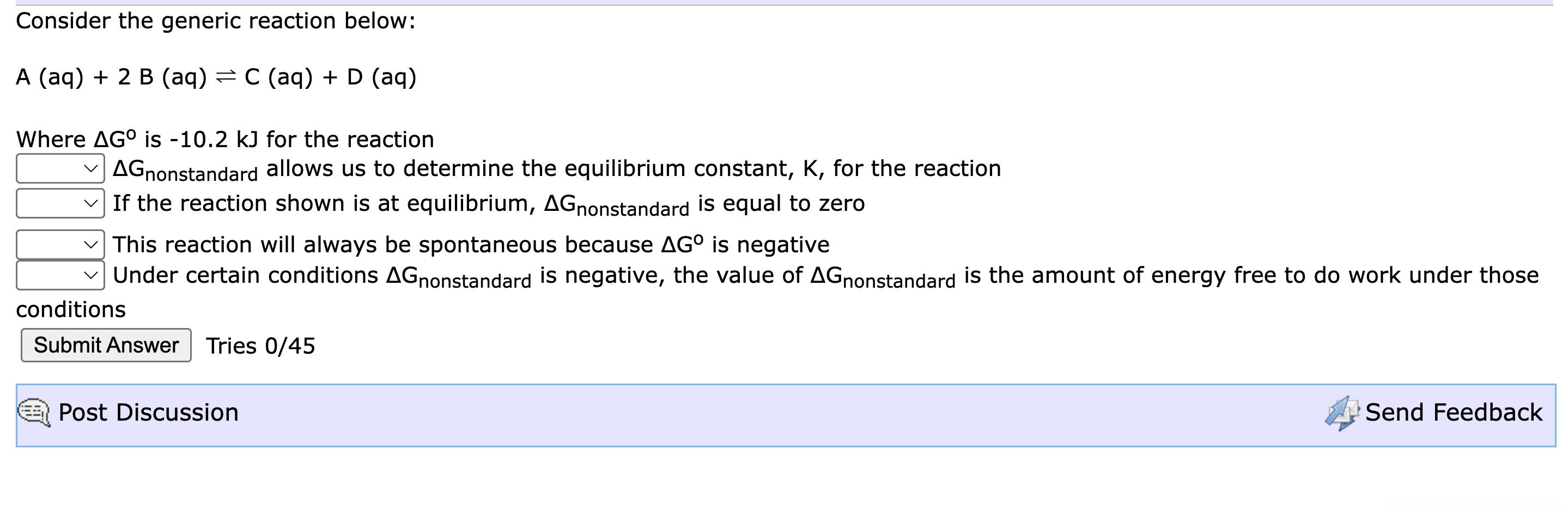 Solved Consider the generic reaction below: | Chegg.com