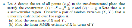 Solved 3. Let A denote the set of all points (x,y) in the | Chegg.com