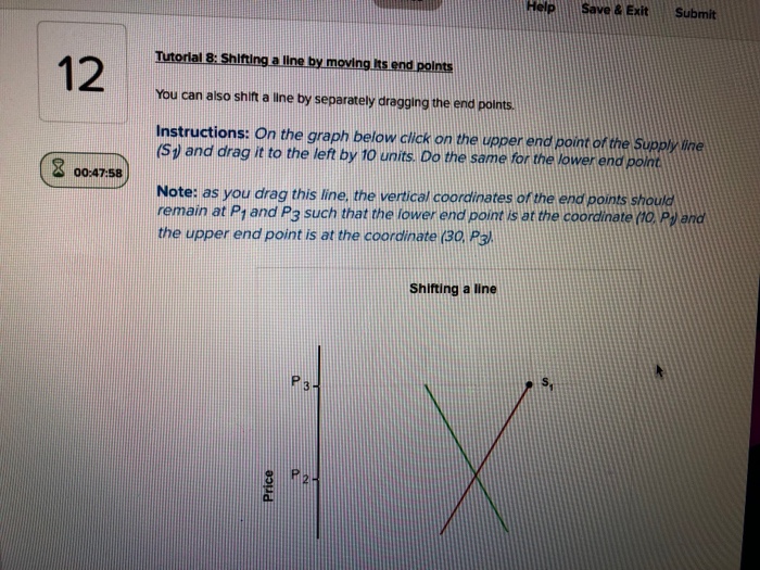 Solved Help Save&Exit Submit Tutorial 8: Shifting a line by | Chegg.com