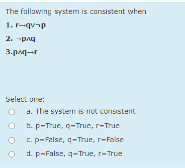 Solved The following system is consistent | Chegg.com