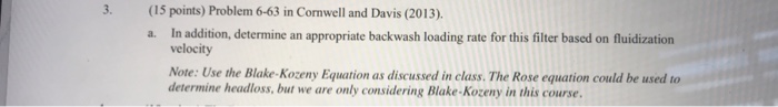 3. (15 points) Problem 6-63 in Cornwell and Davis | Chegg.com