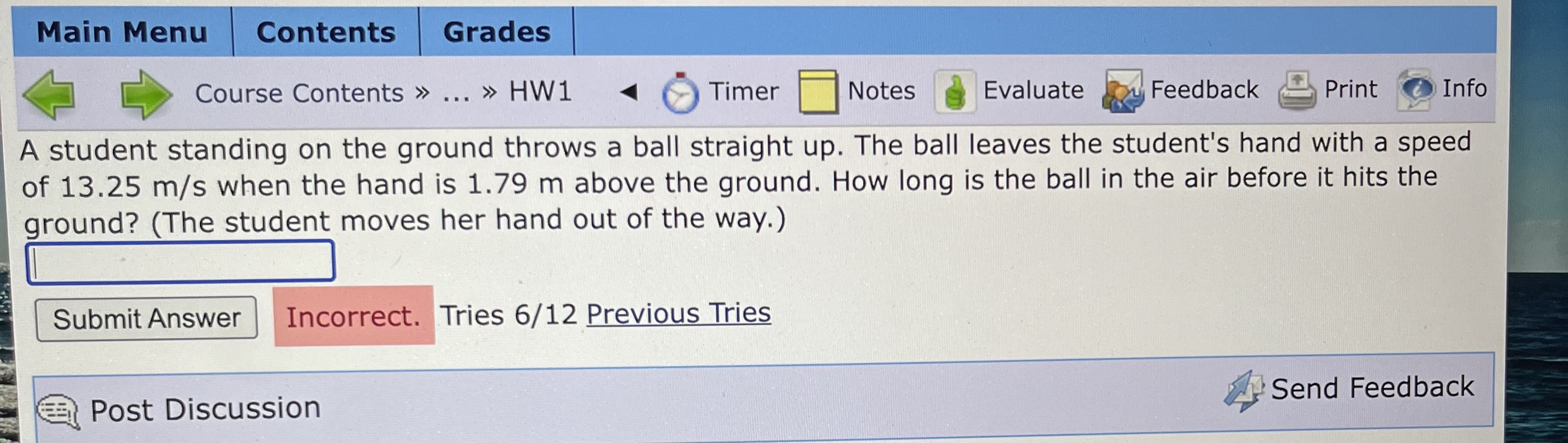 Solved A student standing on the ground throws a ball | Chegg.com