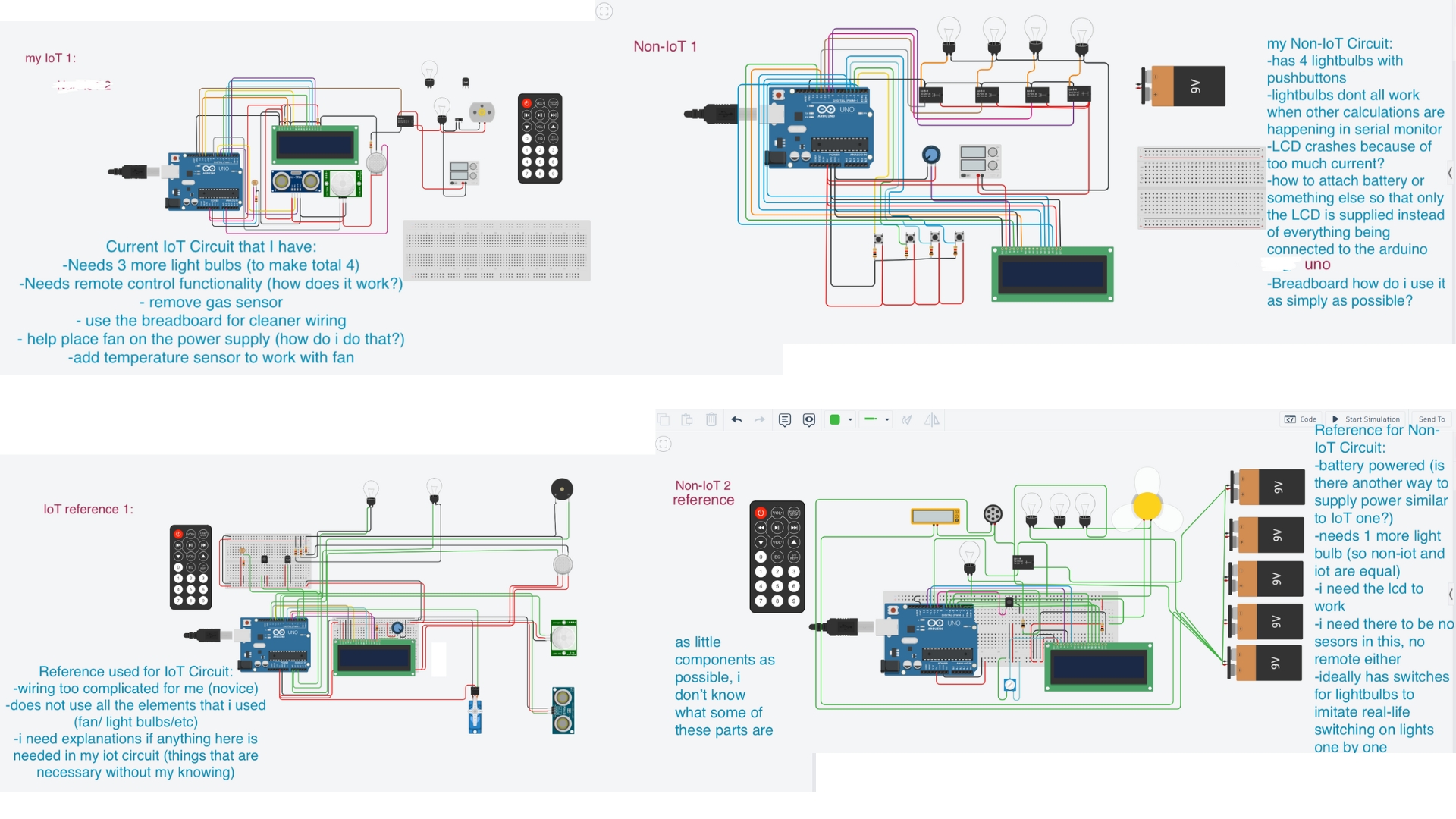 Solved I need someone to rereate my 2 ﻿tinkercad circuits | Chegg.com