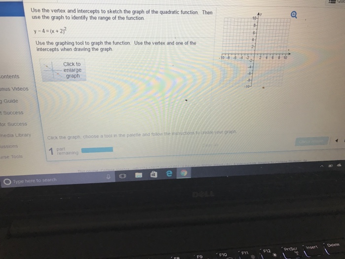 Solved Use the vertex and intercepts to sketch the graph of | Chegg.com