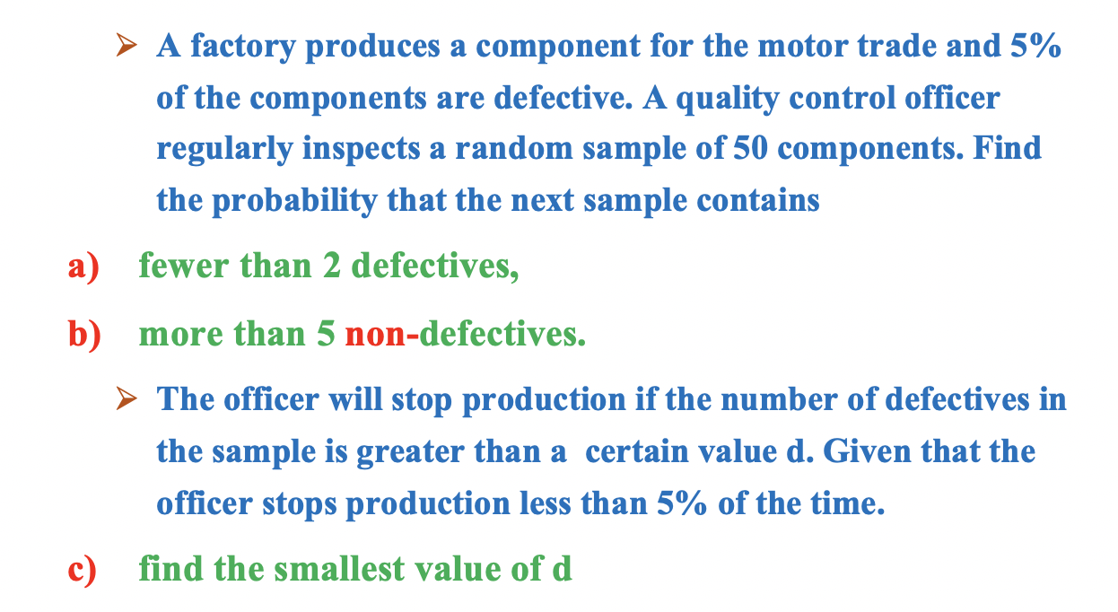 Solved > A factory produces a component for the motor trade | Chegg.com